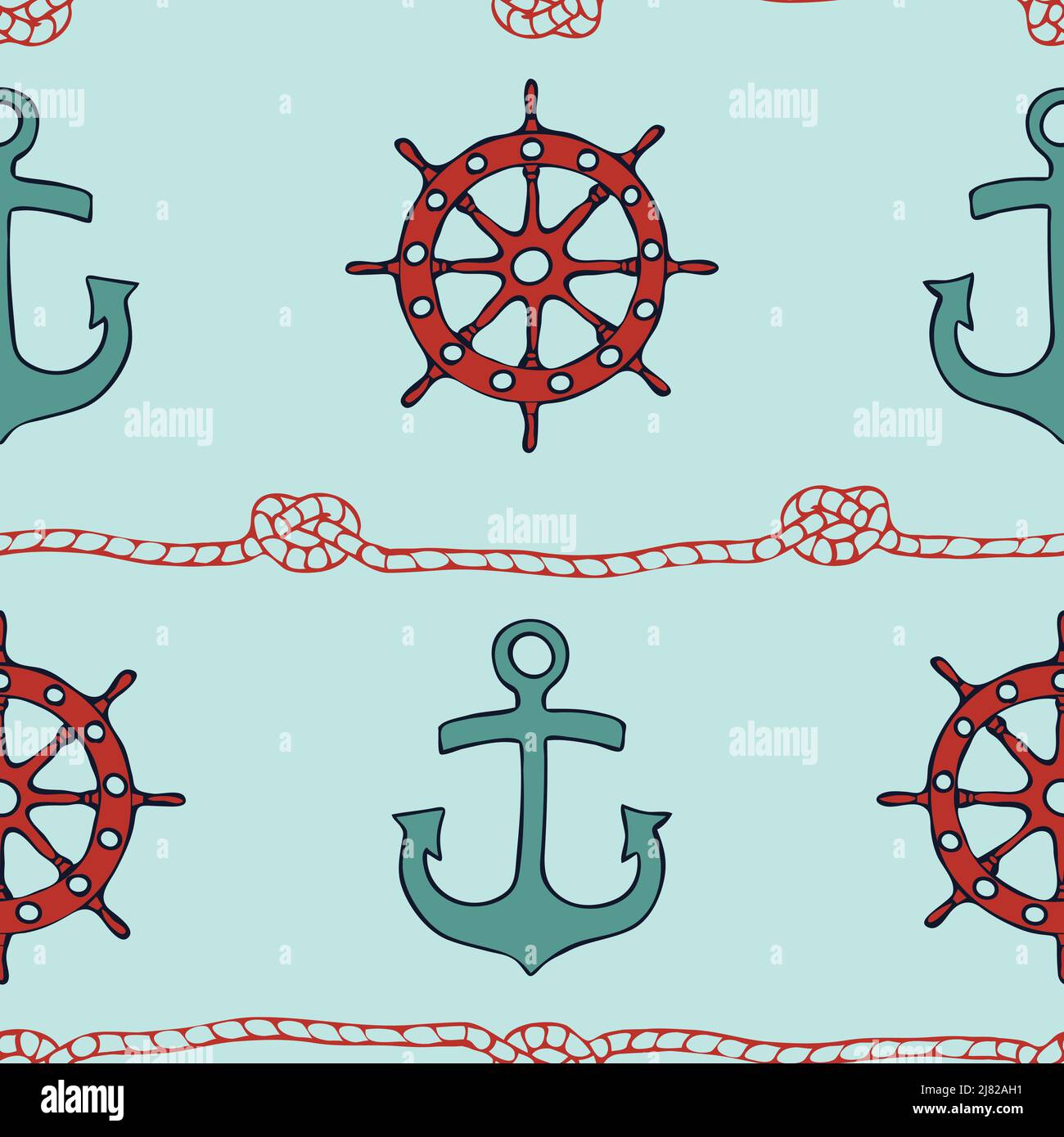 Anchor helm blue vector Stock Vector Images - Alamy