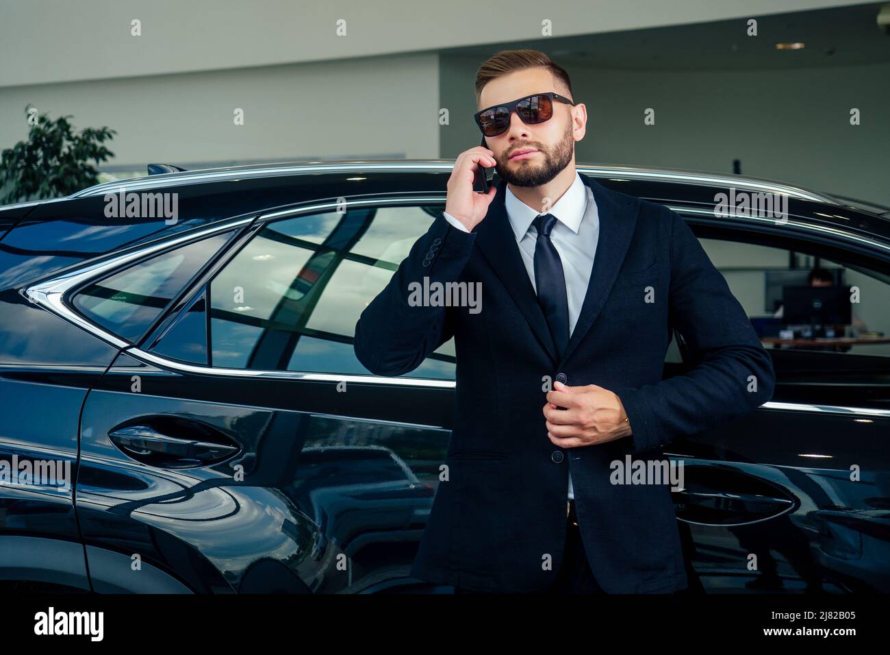 Young business man test drive new car Stock Photo - Alamy