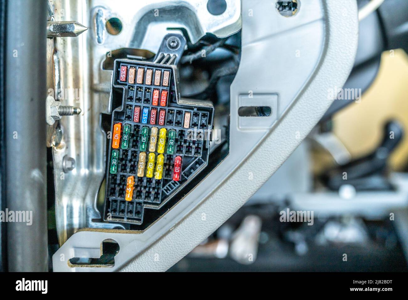 fuses in the car electrical system Stock Photo - Alamy