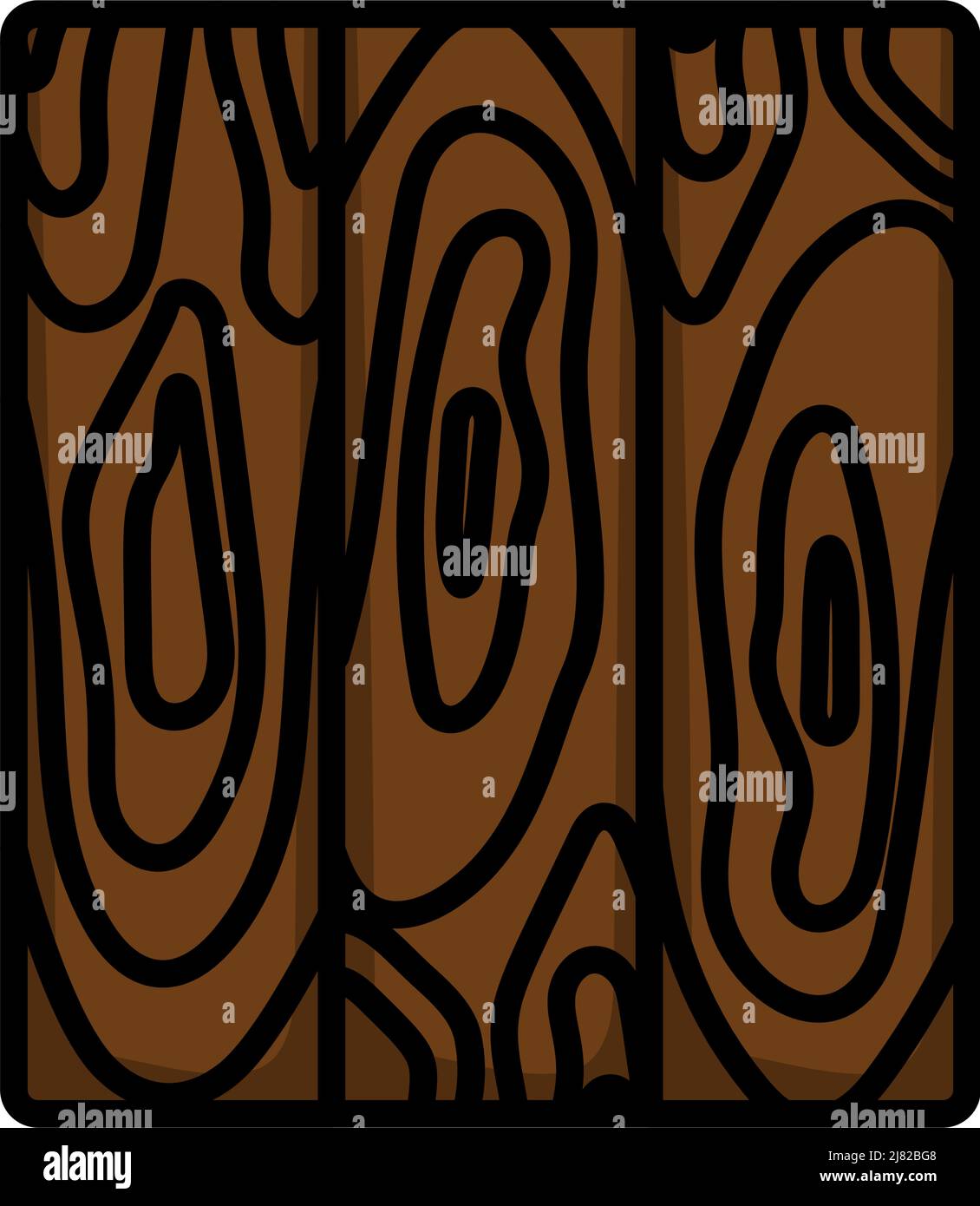 Icon Of Parquet Plank Pattern. Editable Bold Outline With Color Fill ...