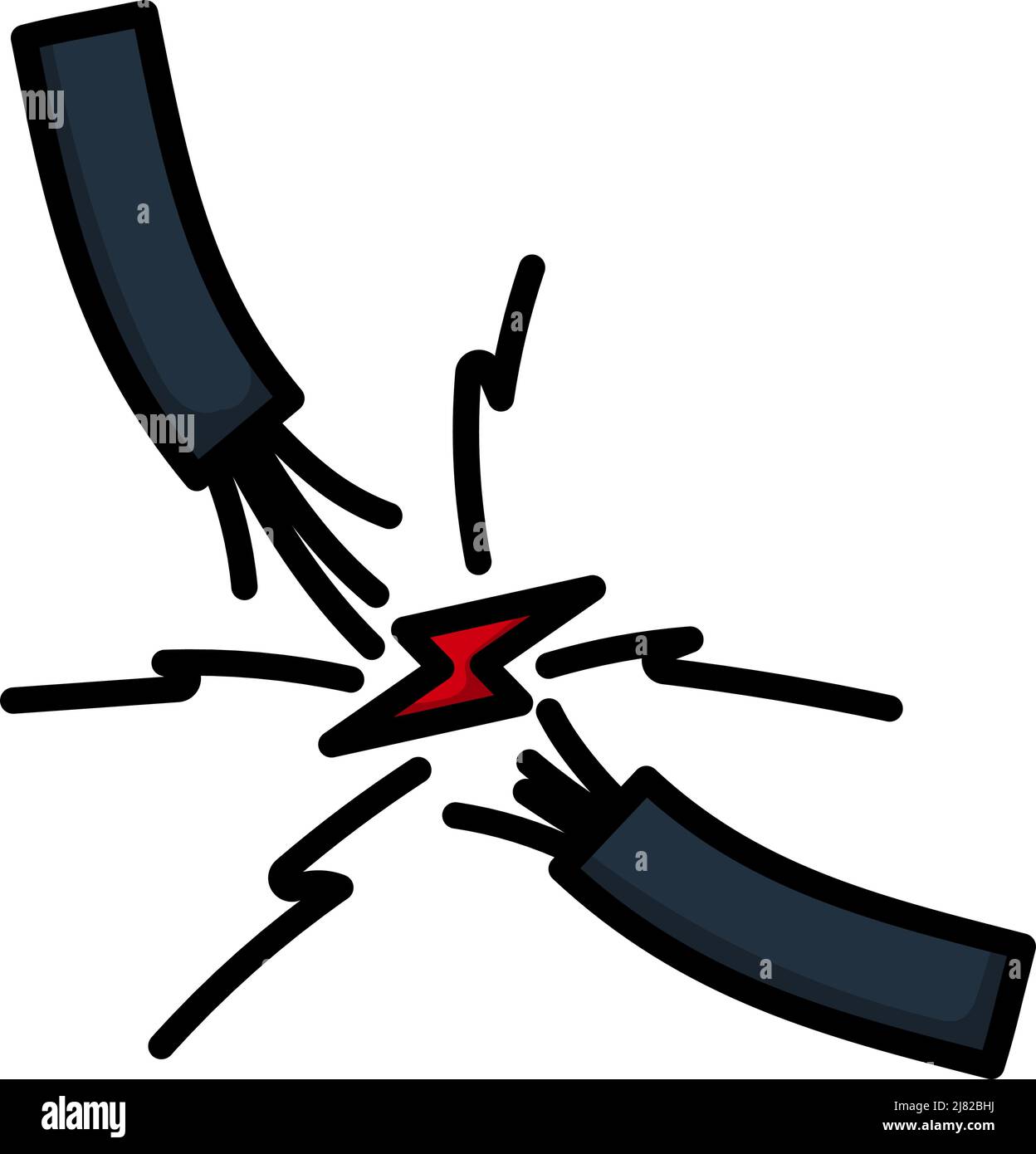 Icon Of Wire. Editable Bold Outline With Color Fill Design. Vector ...