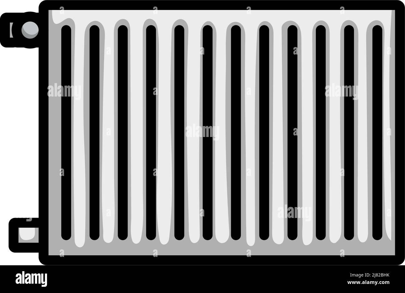 Icon Of Radiator. Editable Bold Outline With Color Fill Design. Vector ...