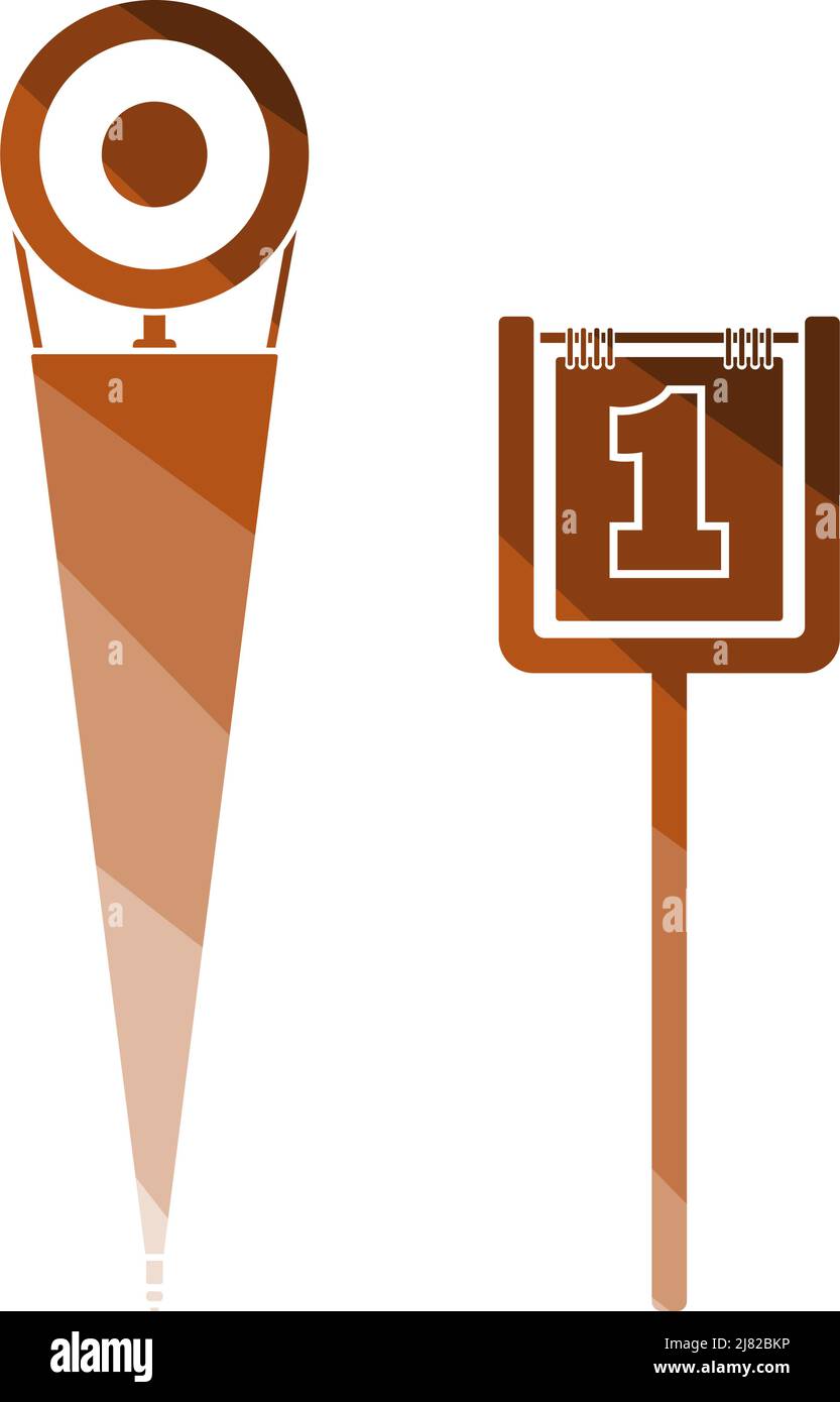 American Football Sideline Markers Icon. Flat Color Ladder Design ...