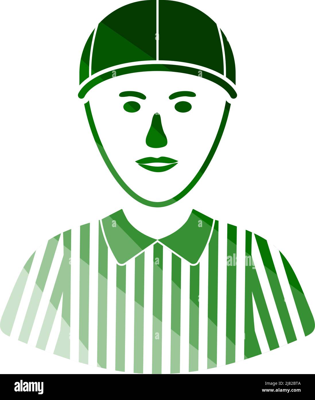 American Football Referee Icon. Flat Color Ladder Design. Vector ...