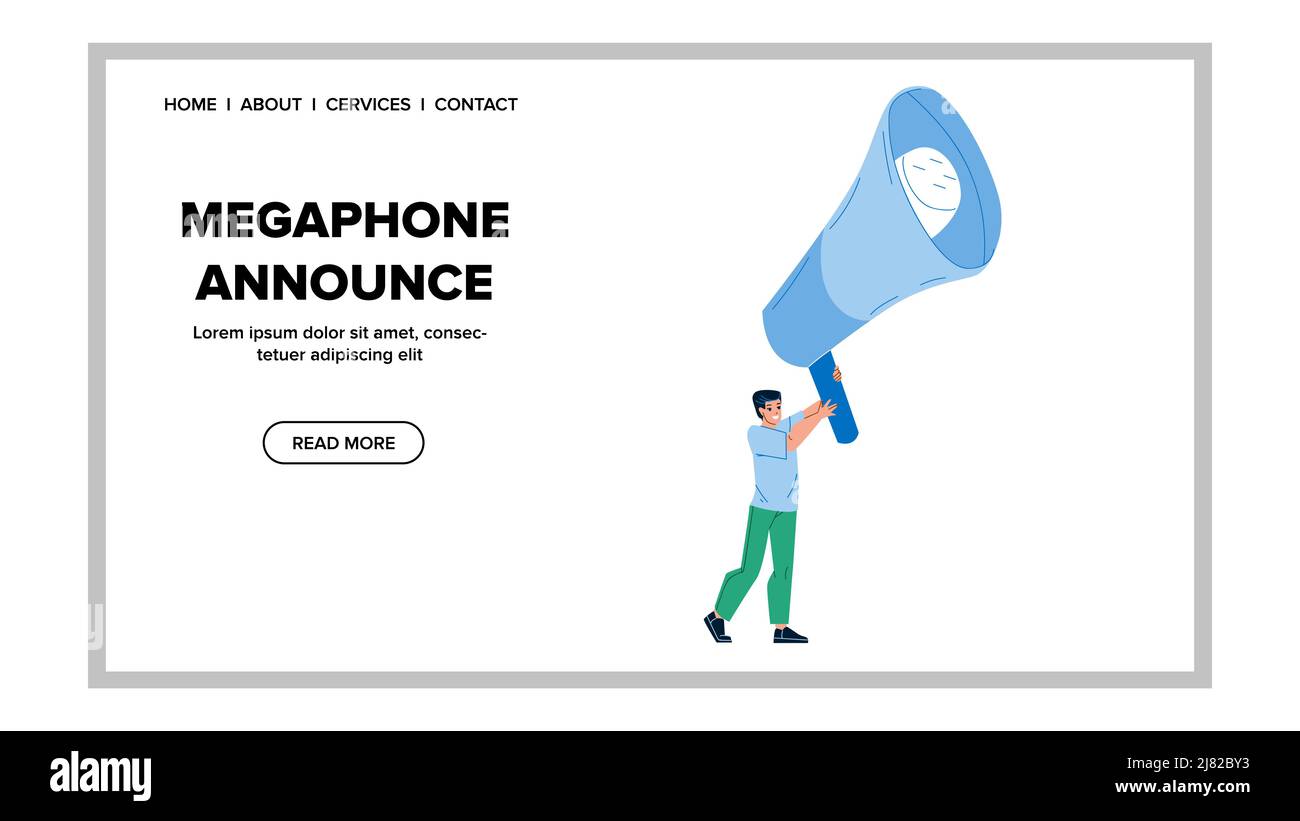 Megaphone Announce Advertising Manager Vector Stock Vector Image & Art ...