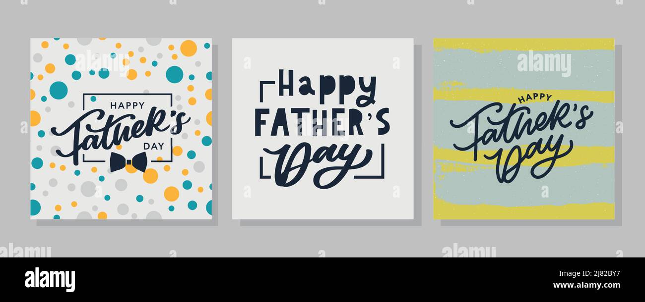 Happy Father s Day Calligraphy greeting card. Vector illustration Stock ...
