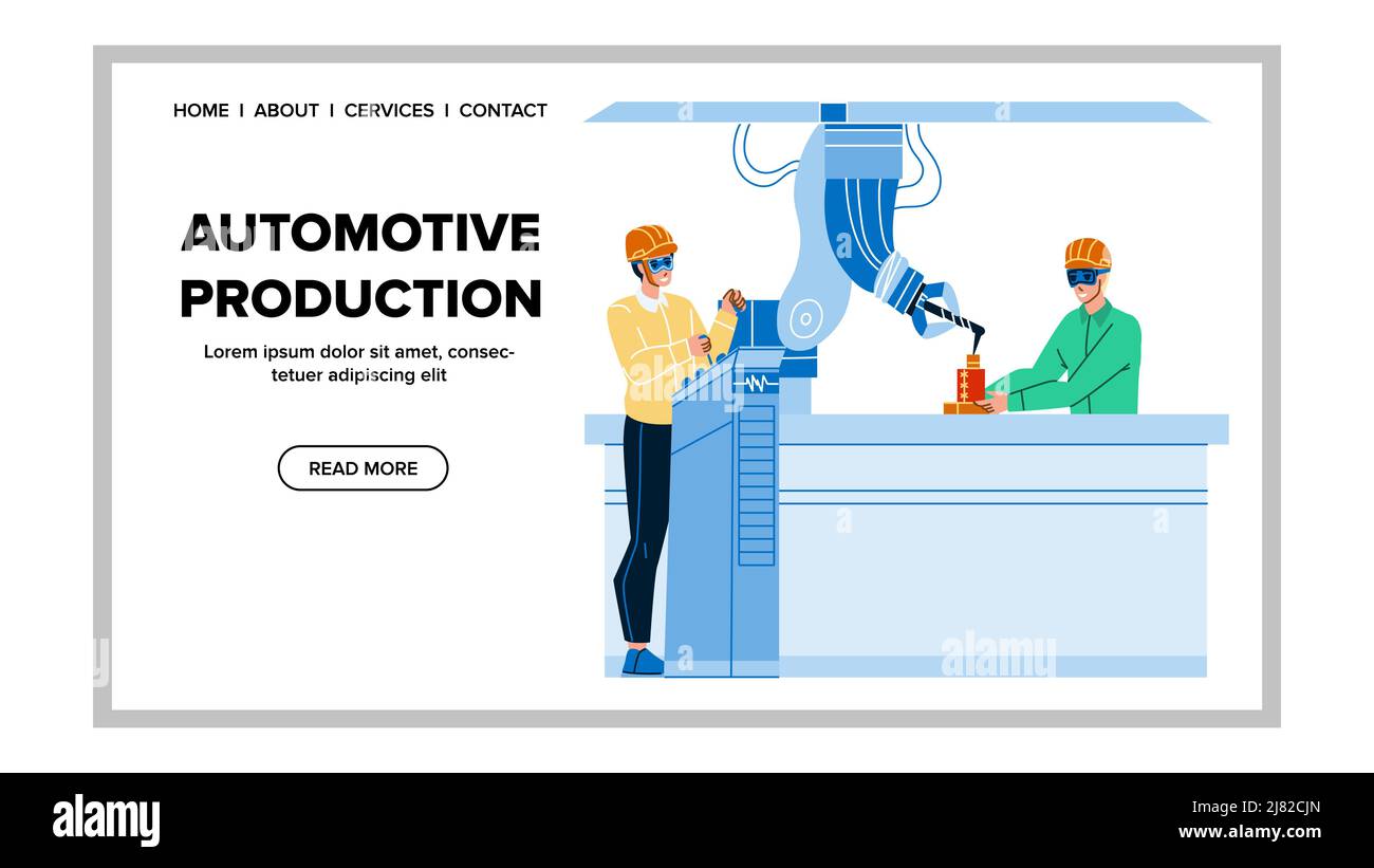 Automotive Production Factory Conveyor Vector Stock Vector Image & Art ...