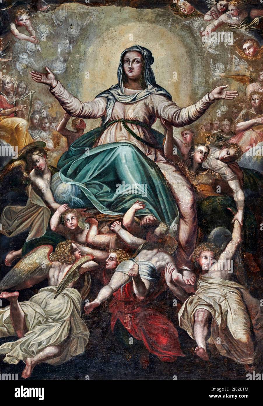 Madonna Assunta - olio su tela - pittore bresciano del XVII secolo ...