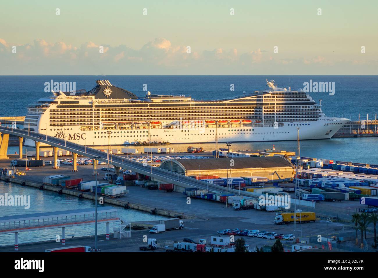 MSC Cruise Ship Magnifica In Barcelona Spain November 26, 2017 Stock ...