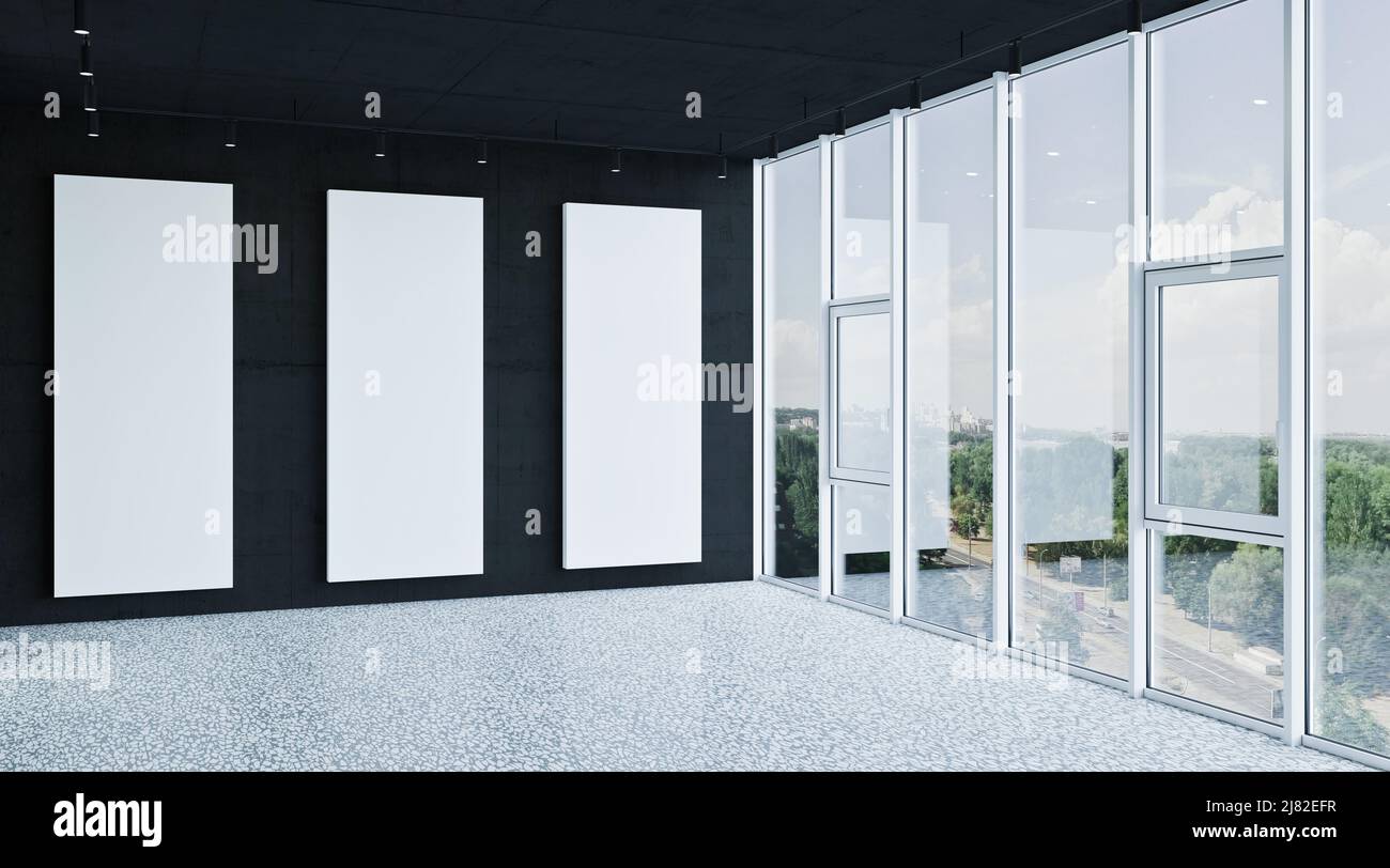 3 D rendering Poster in room Stock Photo - Alamy