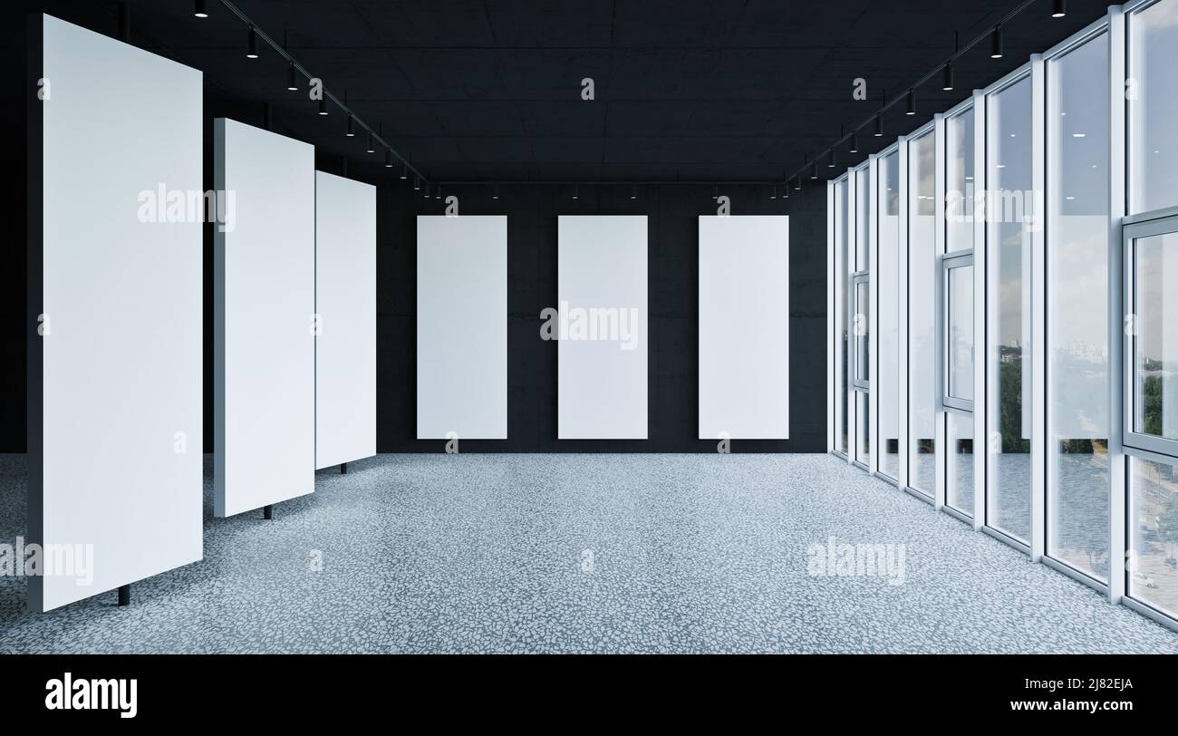 3 D rendering Poster in room Stock Photo - Alamy