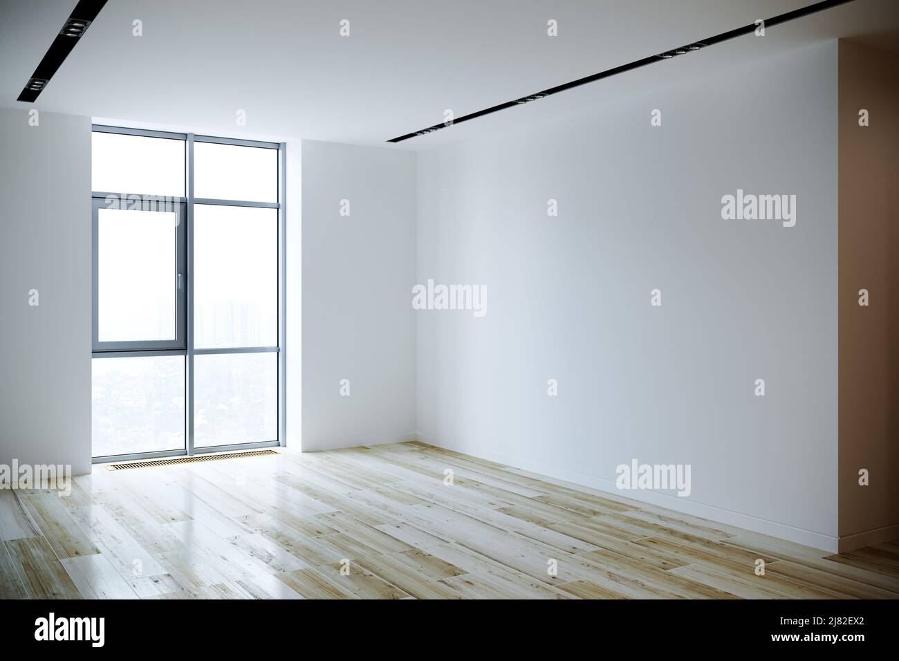 Moving house, apartment interior. 3D rendering imege Stock Photo - Alamy