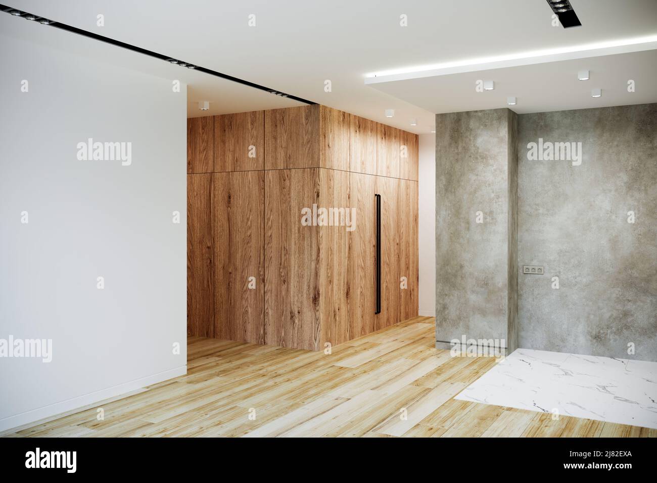 Moving house, apartment interior. 3D rendering imege Stock Photo - Alamy