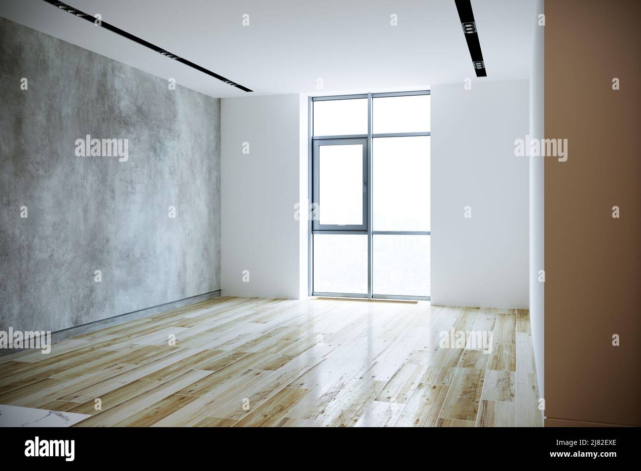 Moving house, apartment interior. 3D rendering imege Stock Photo - Alamy