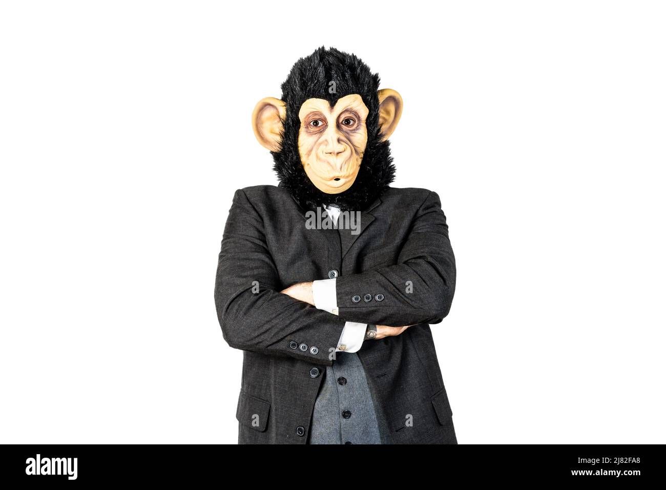 Monkey man making a serious or angry gesture Stock Photo - Alamy