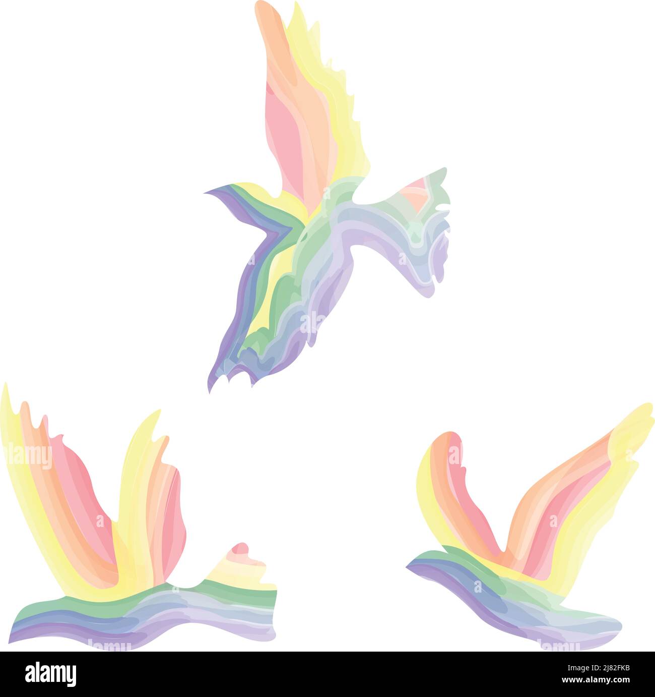 Rainbow bird of freedom.The symbol is LGBT. vector eps 10 Stock Vector ...