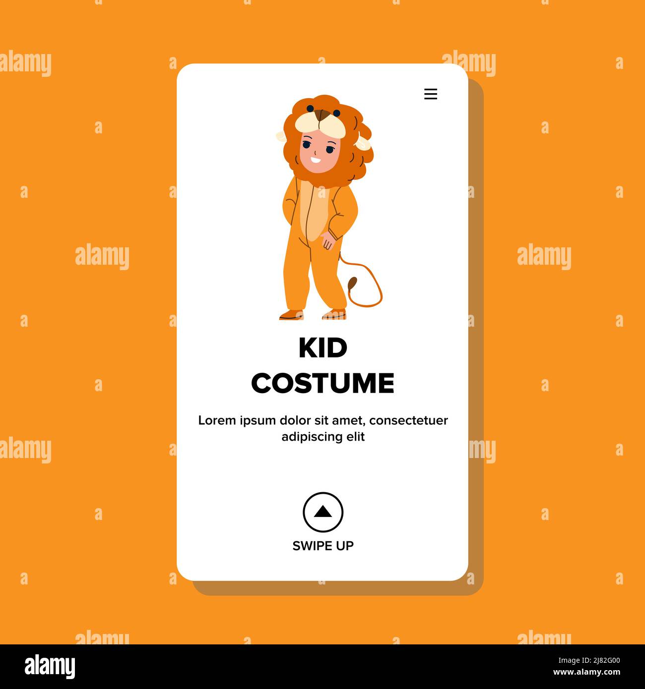Kid Costume Wearing Little Preschool Boy Vector Stock Vector Image ...