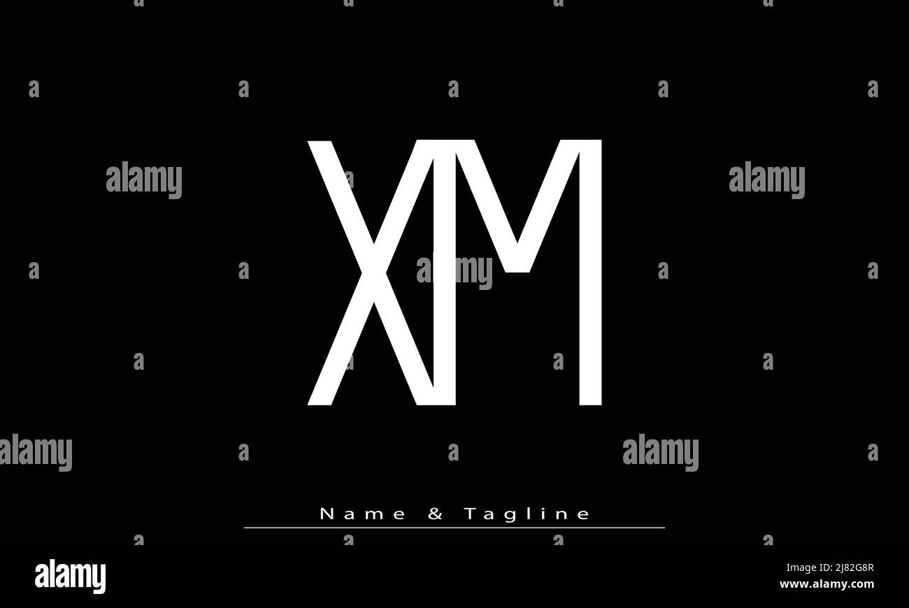 Alphabet letters Initials Monogram logo XM , MX Stock Vector Image ...