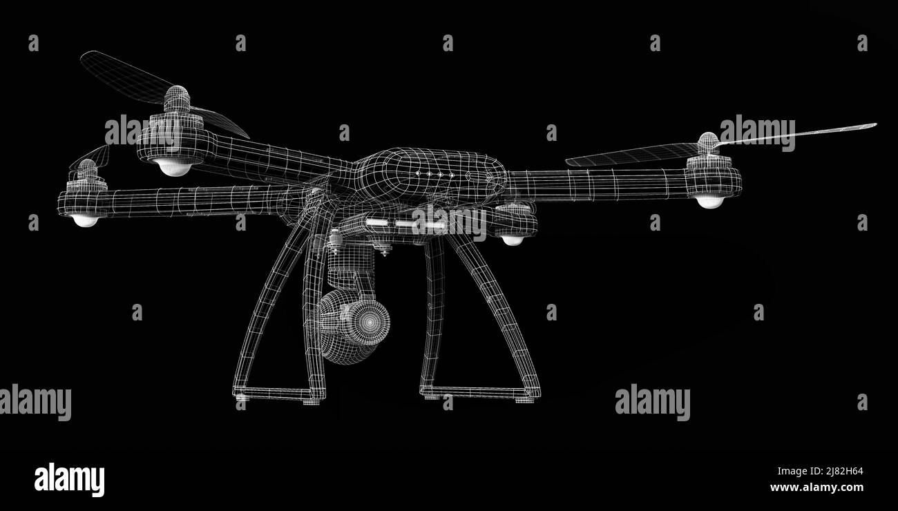 drone 3d model Stock Photo - Alamy