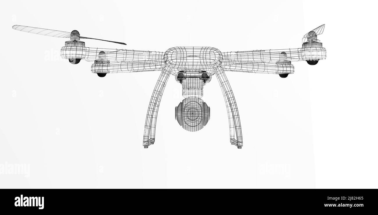 drone 3d model Stock Photo - Alamy