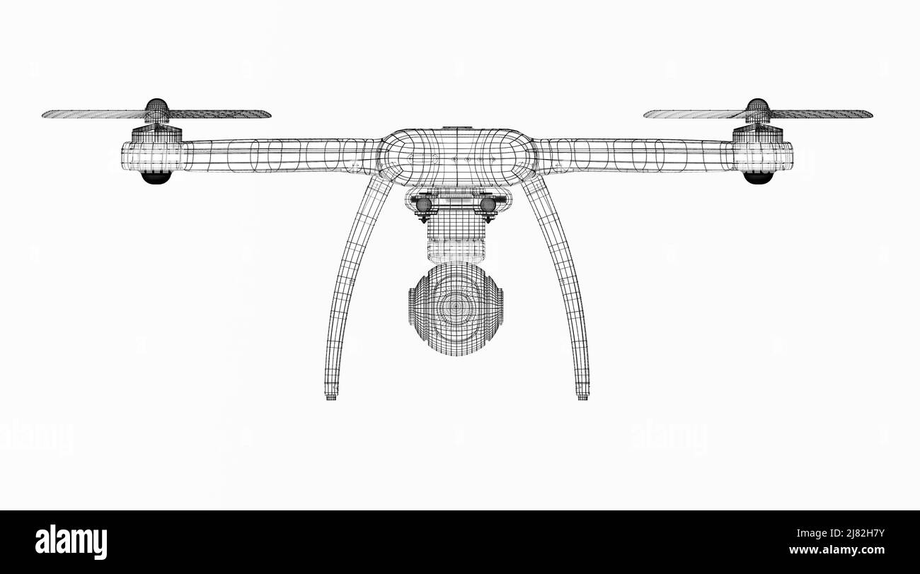drone 3d model Stock Photo - Alamy