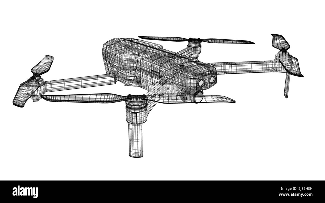 drone 3d model Stock Photo - Alamy