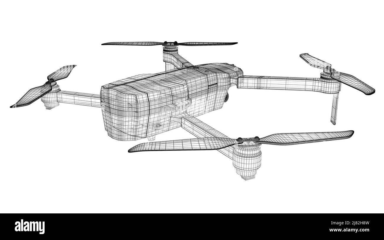 drone 3d model Stock Photo - Alamy