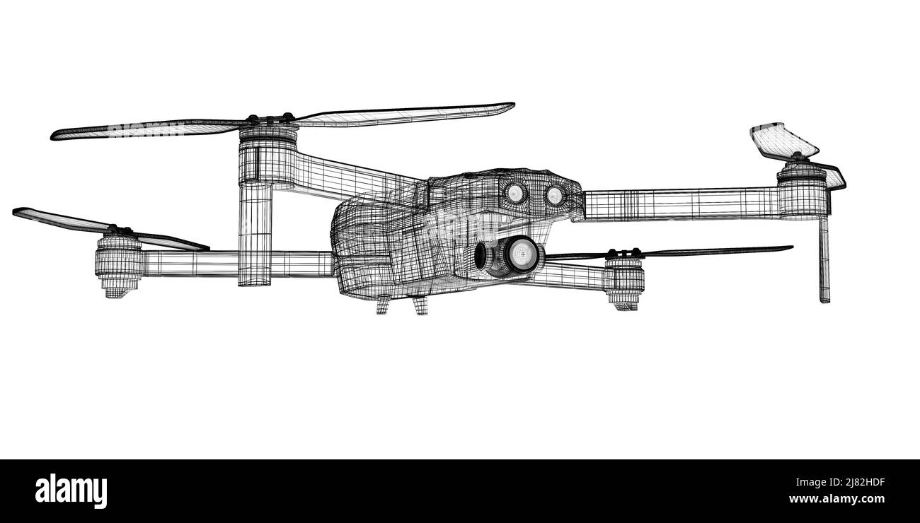 drone 3d model Stock Photo - Alamy