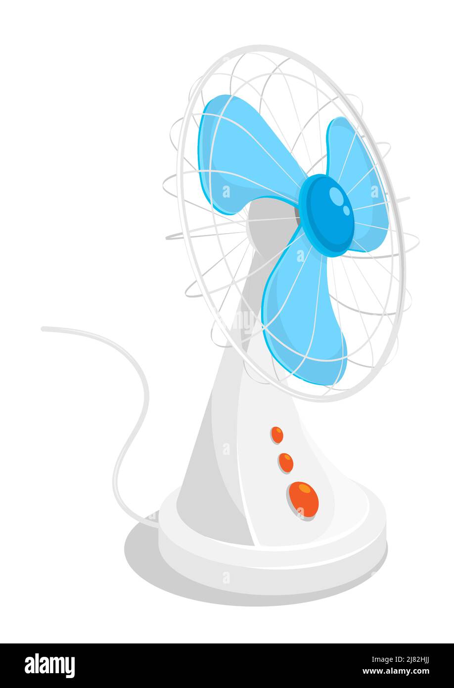 Electric fan for cooling room in hot summer season. Maintaining ...