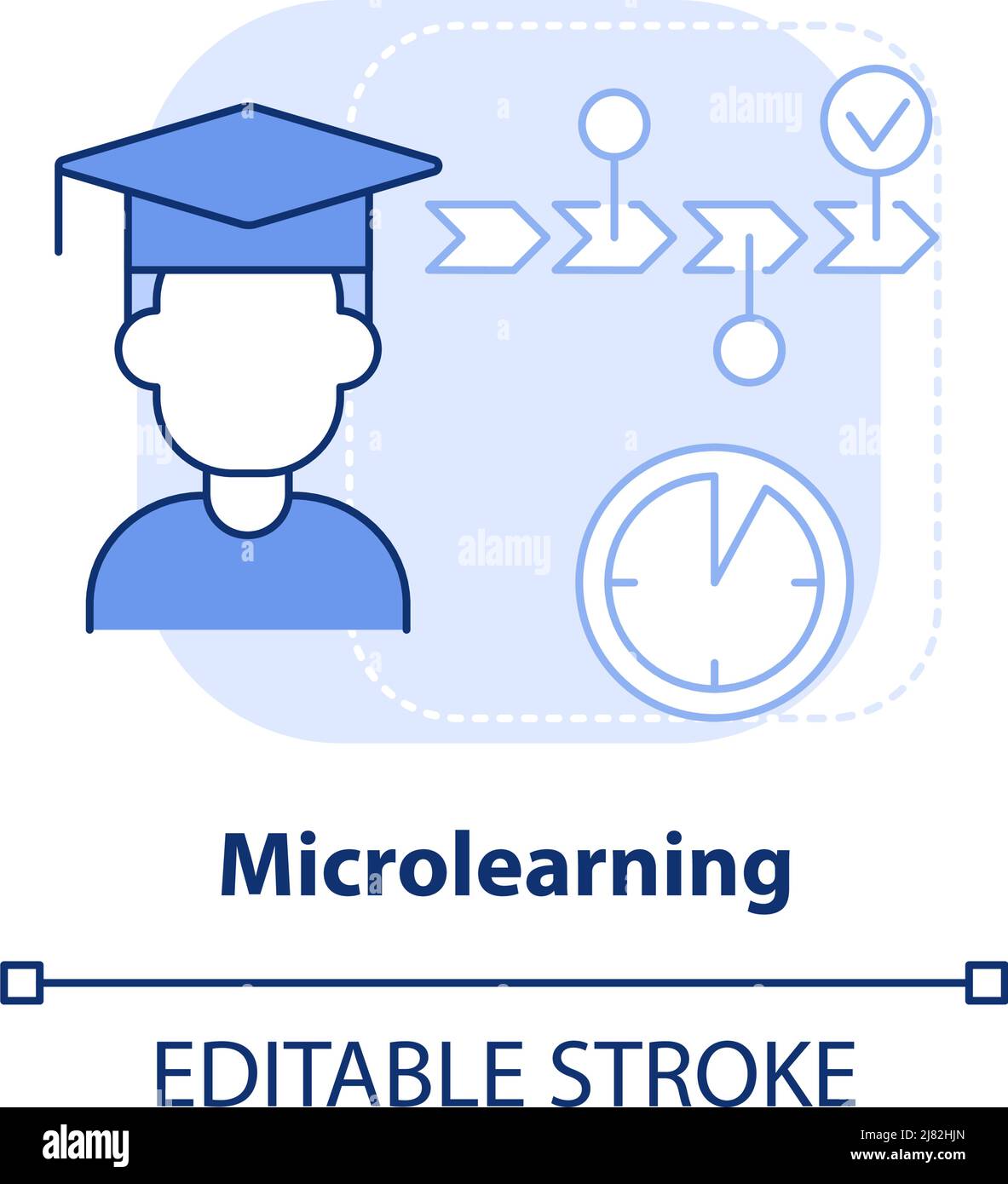 Microlearning light blue concept icon Stock Vector Image & Art - Alamy