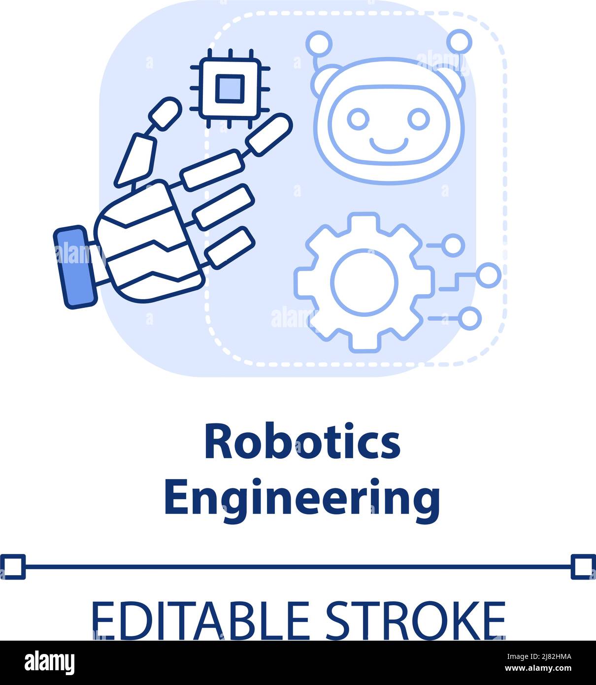 Robotics engineering light blue concept icon Stock Vector Image & Art ...