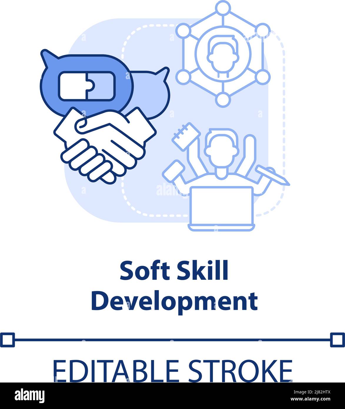 Soft skill development light blue concept icon Stock Vector Image & Art - Alamy