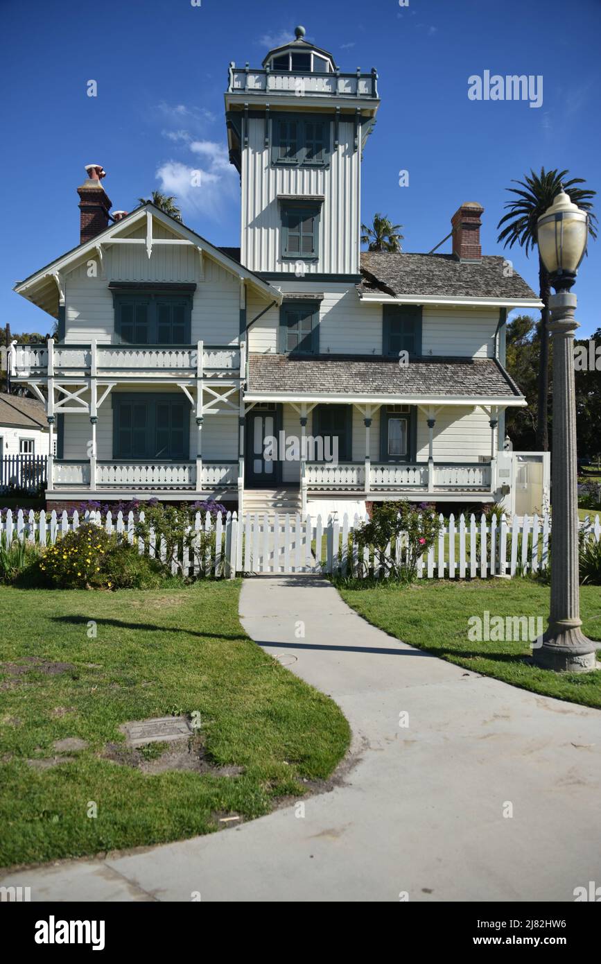 San Pedro, CA USA 2/28/2022. Point Fermin Lighthouse. Built 1874. Light ...
