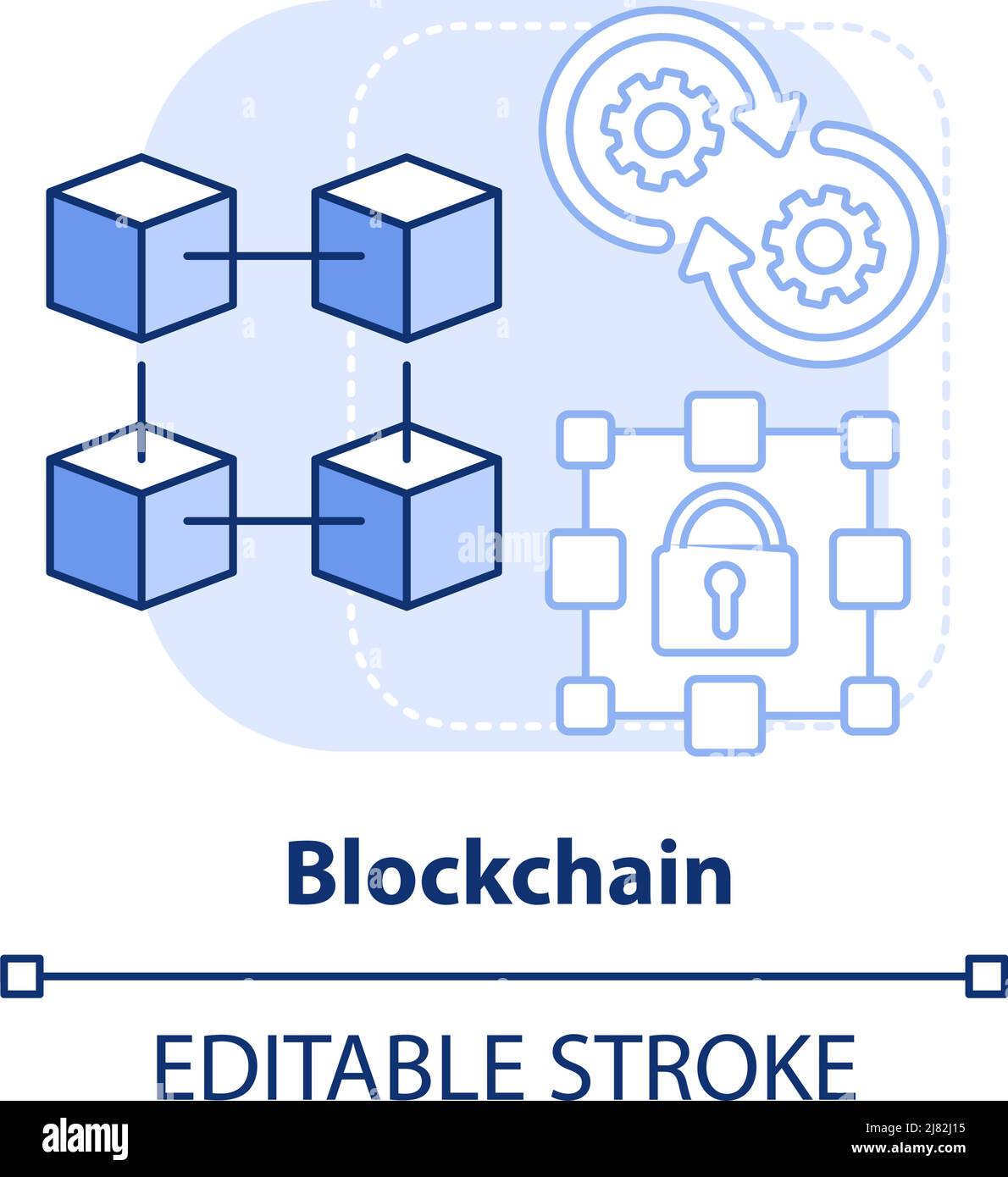 Blockchain light blue concept icon Stock Vector Image & Art - Alamy