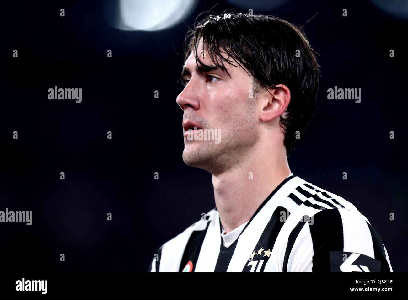 Dusan Vlahovic Of Juventus Fc Looks On During The Coppa Italia Final