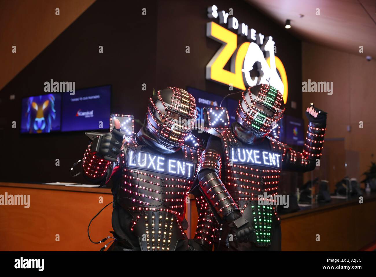 May 12, 2022: Roaming LED Robots at the Official Opening of Glow Light ...