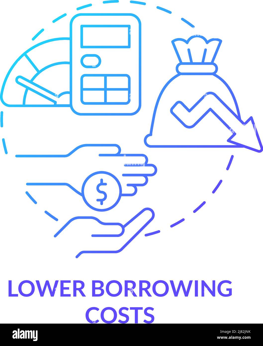 Lower costs symbol Stock Vector Images - Alamy