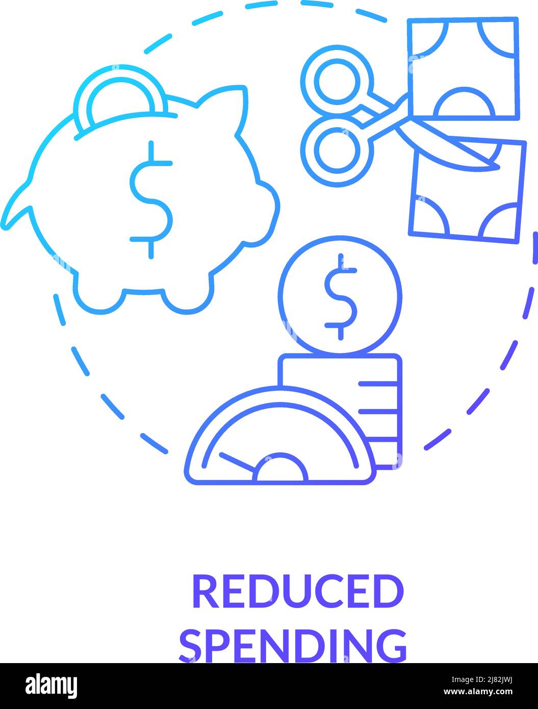 Reduce your spending Stock Vector Images - Alamy