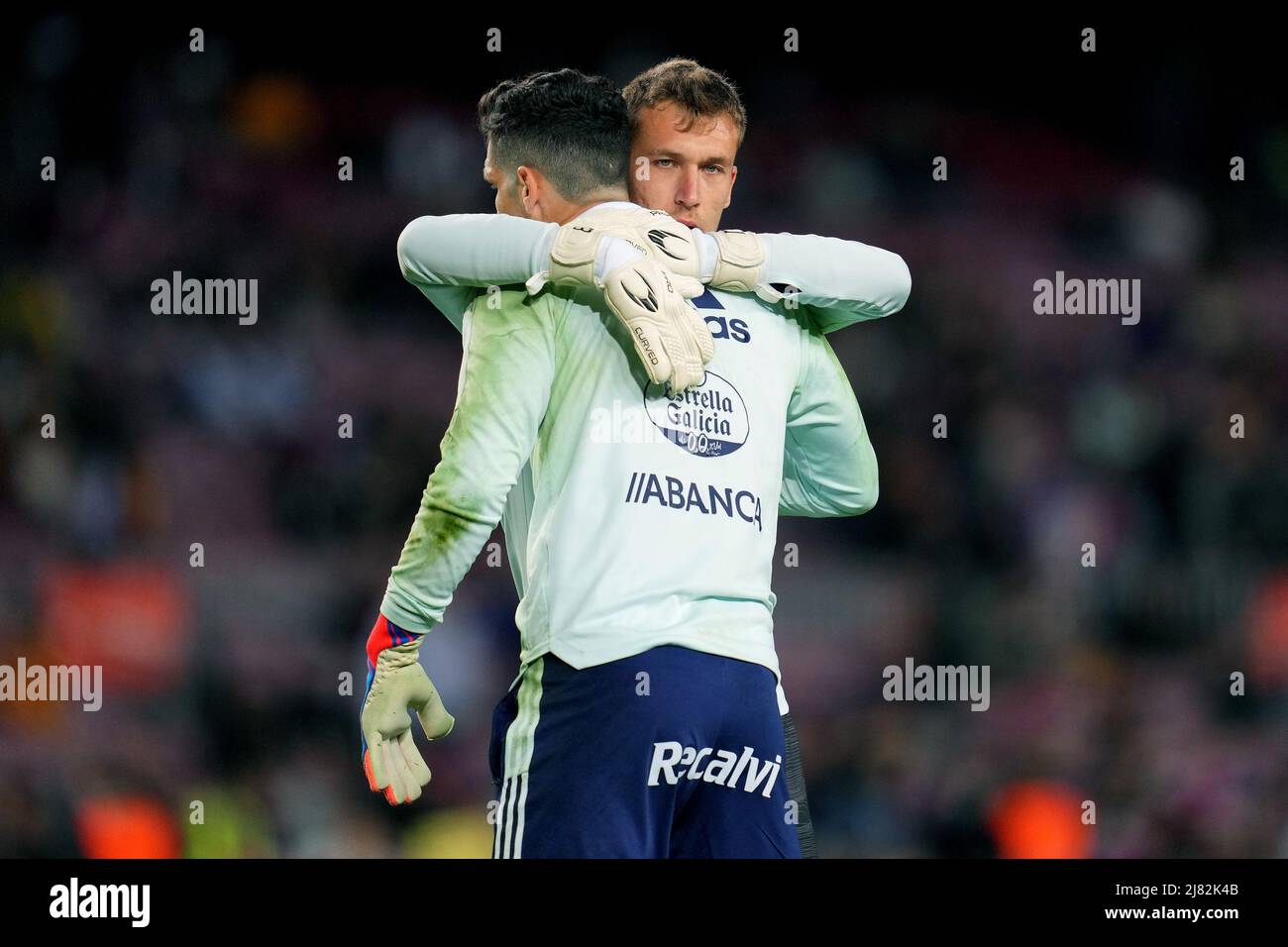 Ruben Blanco and Matias Dituro of RC Celta during the La Liga match ...
