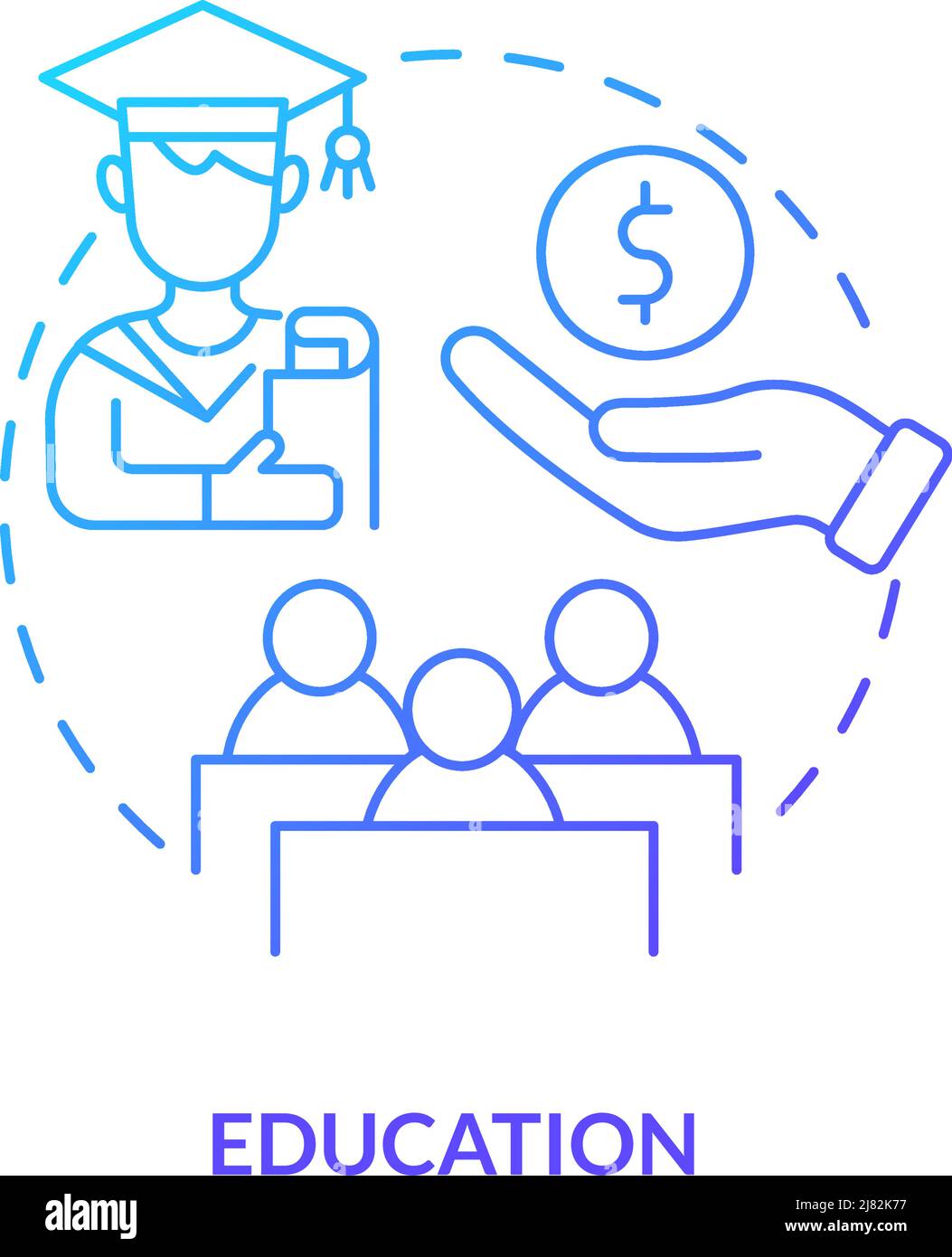 Education blue gradient concept icon Stock Vector Image & Art - Alamy