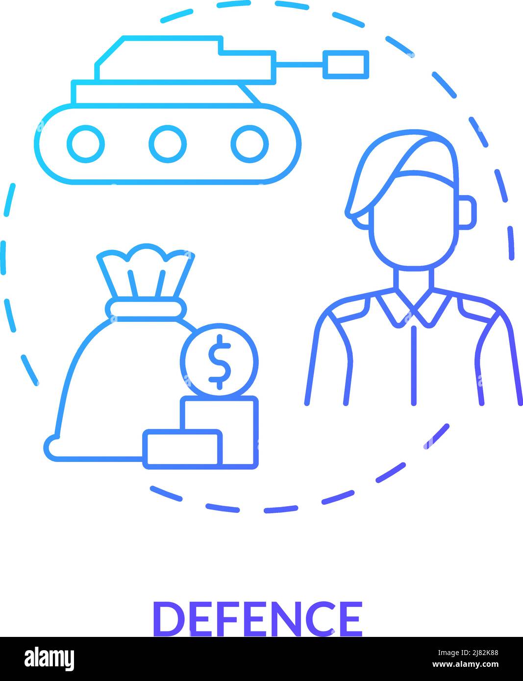 Defence blue gradient concept icon Stock Vector Image & Art - Alamy