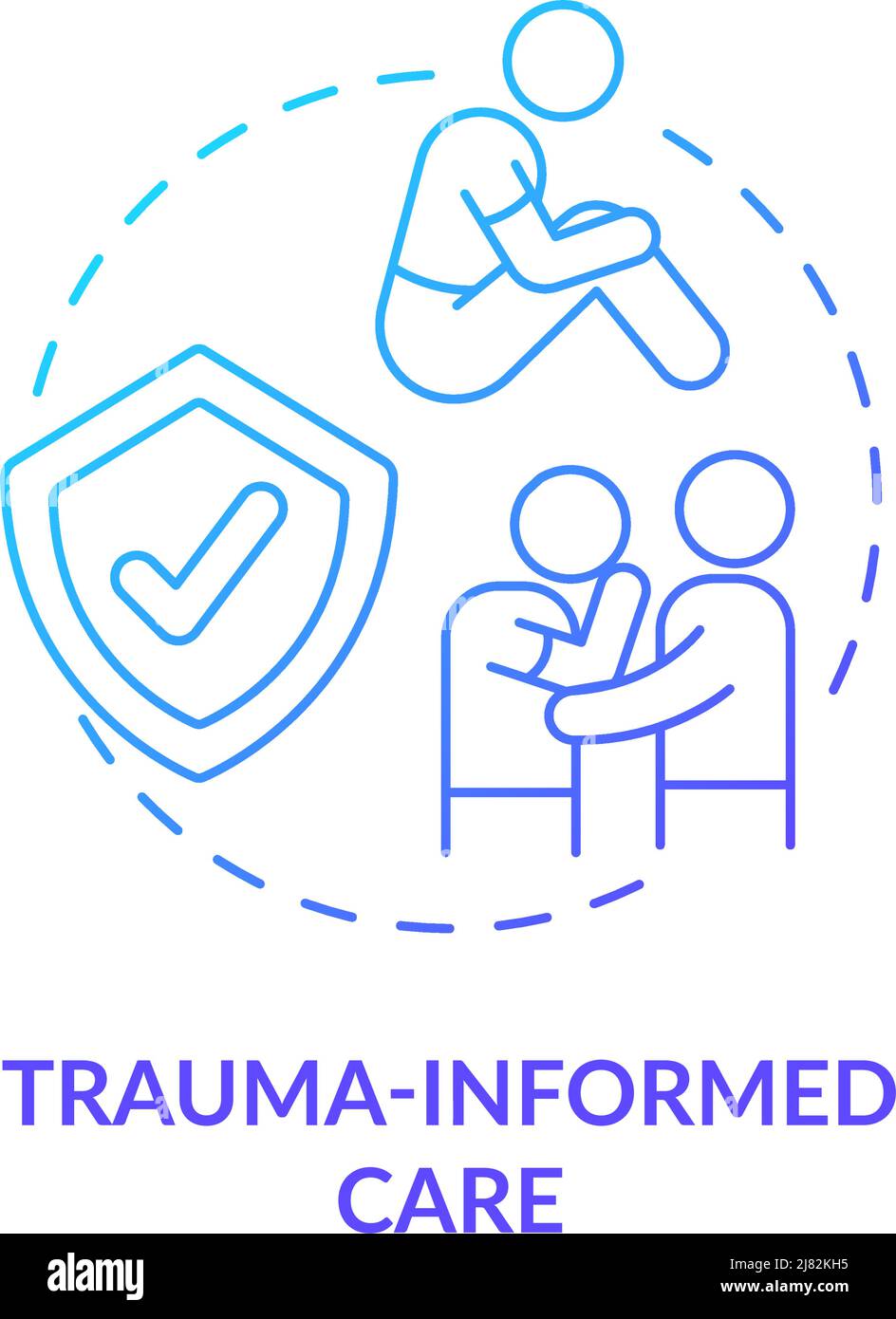 Trauma informed care blue gradient concept icon Stock Vector Image ... Trauma informed care blue gradient concept icon Stock Vector Image ...