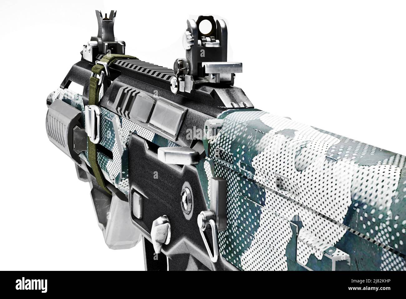 3d model of weapon with telescopic sight isolated on white Stock Photo ...