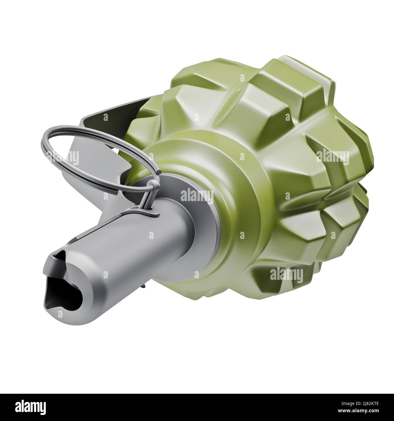 3d model of combat grenade isolated on white background Stock Photo - Alamy