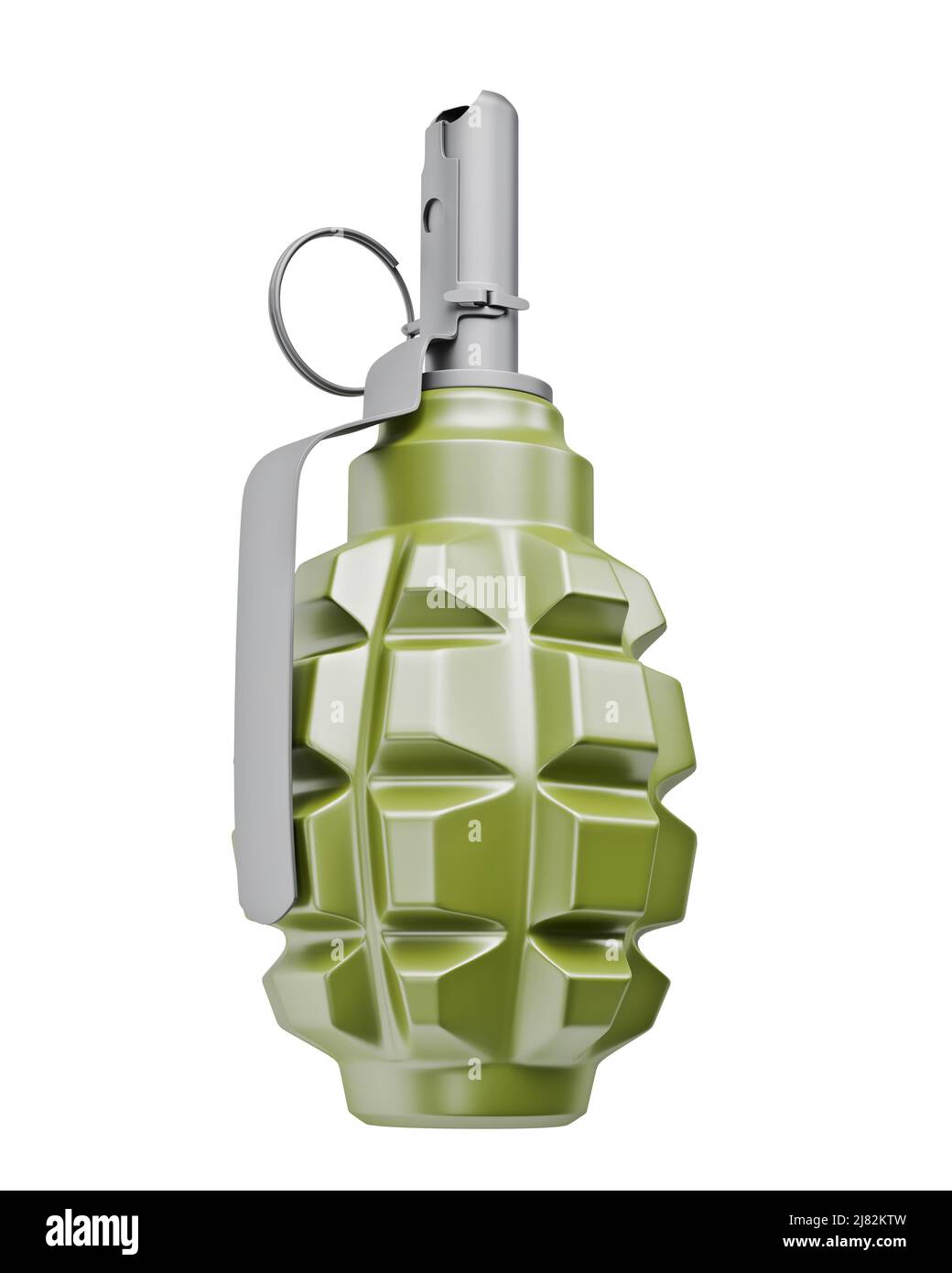 3d model of combat grenade isolated on white background Stock Photo - Alamy
