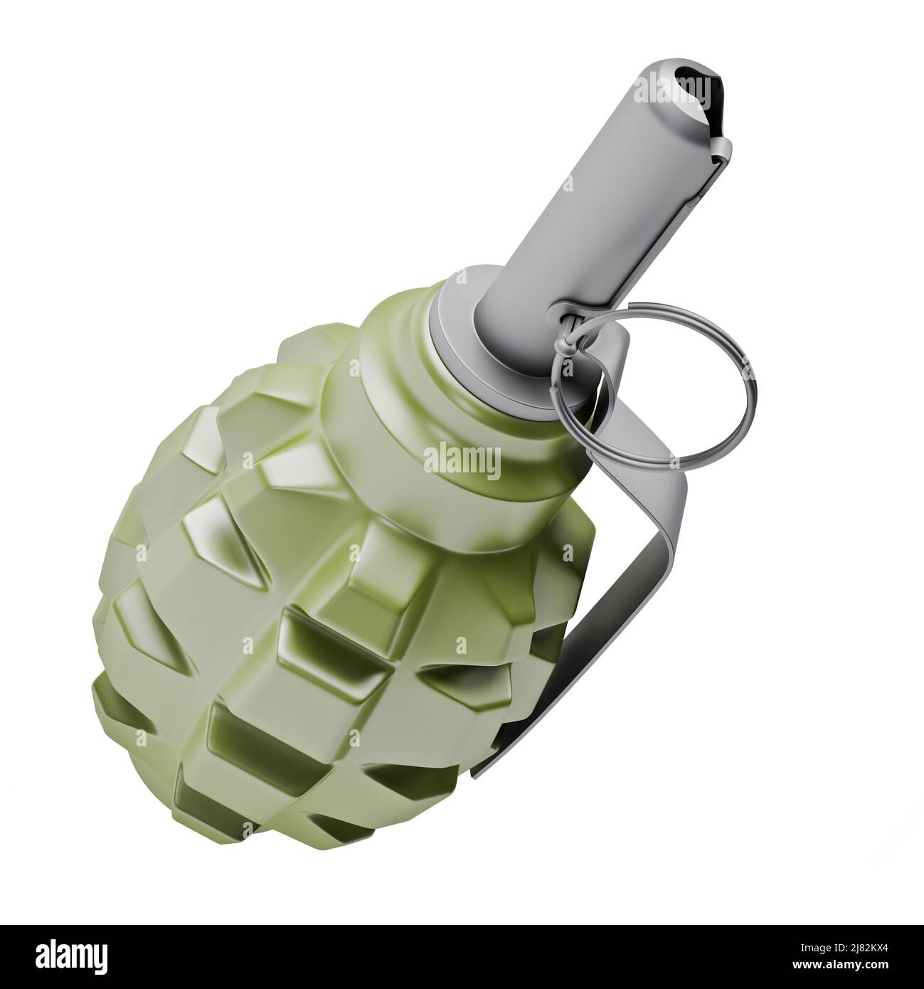 3d model of combat grenade isolated on white background Stock Photo - Alamy