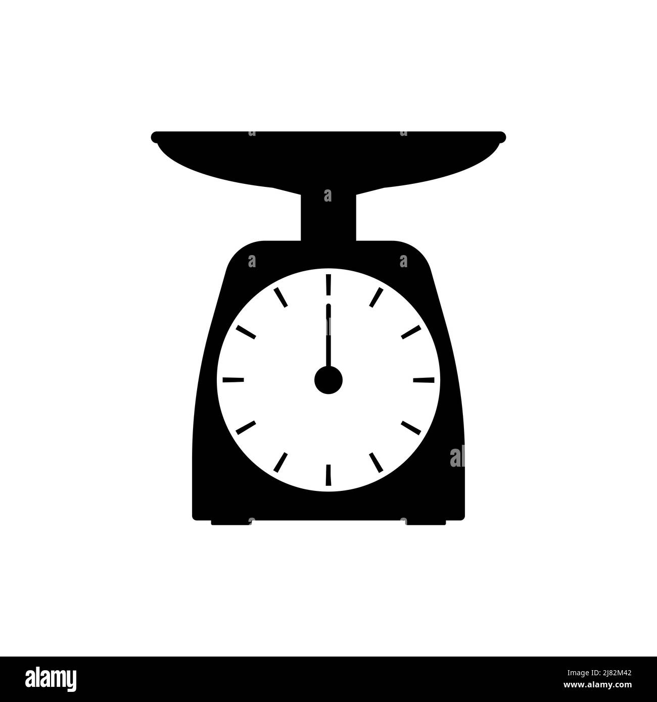 Scales black icon. Household scales. Vector illustration. Scales with ...