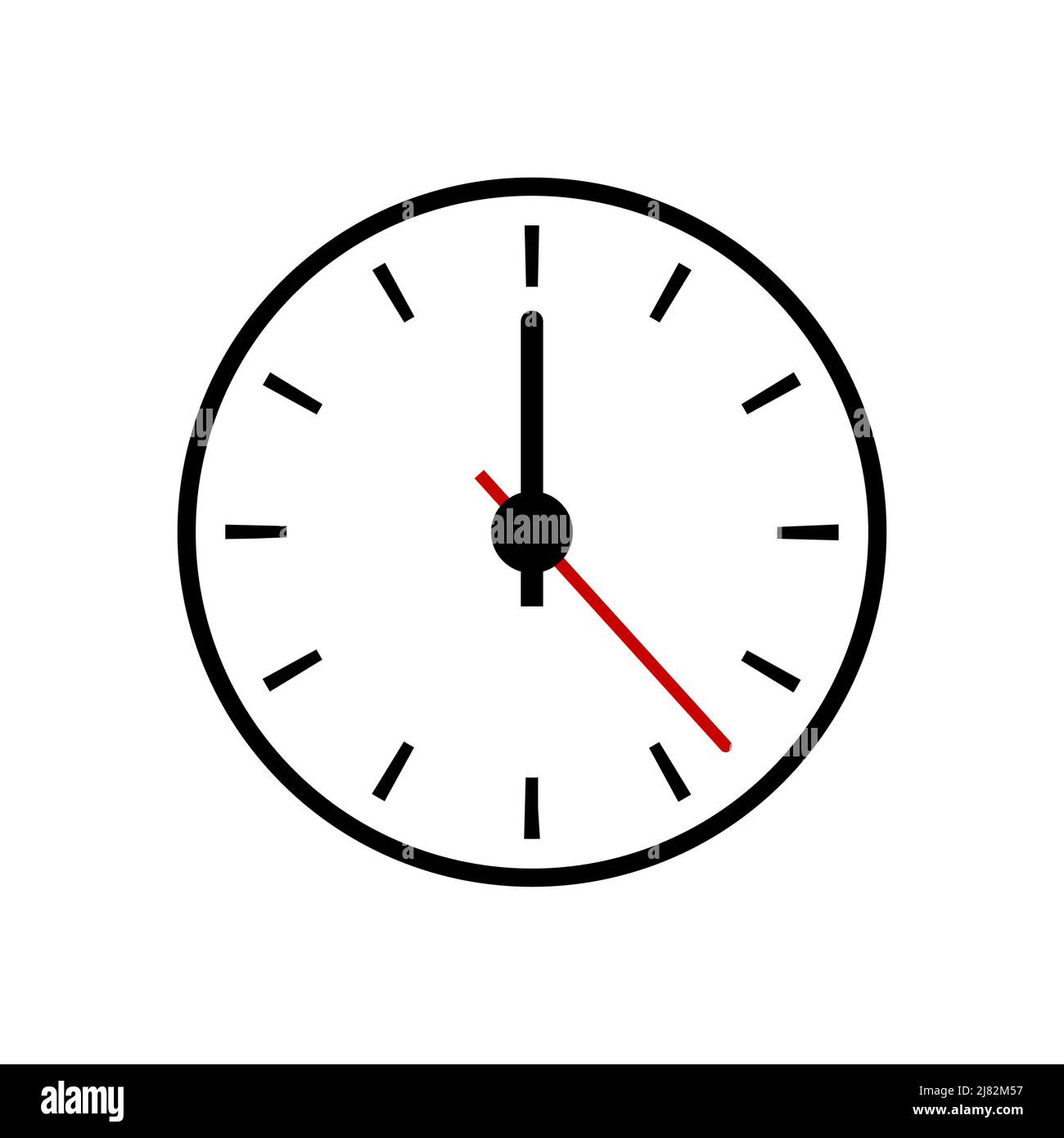 Clock vector icon. Time concept. Vector illustration. Thin line icon ...