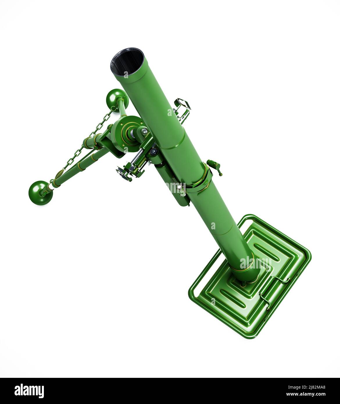 3d model of mine-thrower isolated on white background Stock Photo - Alamy