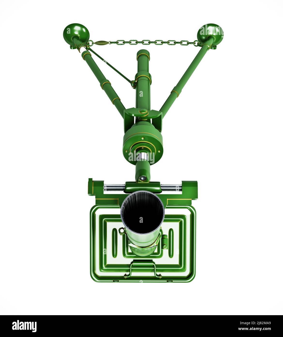 3d model of mine-thrower isolated on white background Stock Photo - Alamy